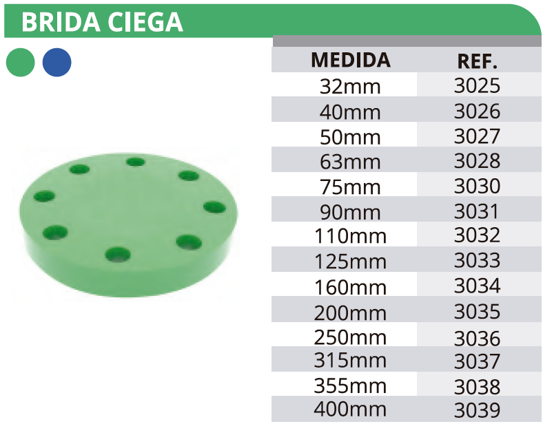 BRIDA CIEGA POLIPROPILENO VERDE Y AZUL – Ferrinco Soluciones ...